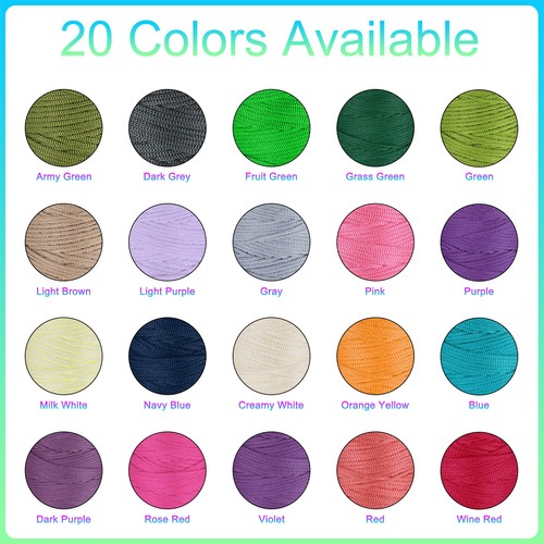 Nylon String Cord 1.5mm x 218Yard Macrame Rope Braided Thread Twine ...