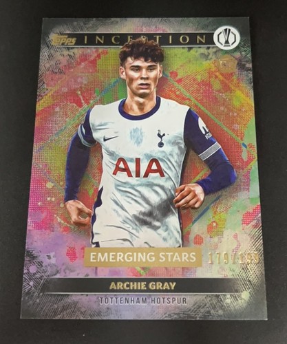 Archie Gray 2024-25 Topps Inception UCC Emerging Stars Black 179/199 RC ...