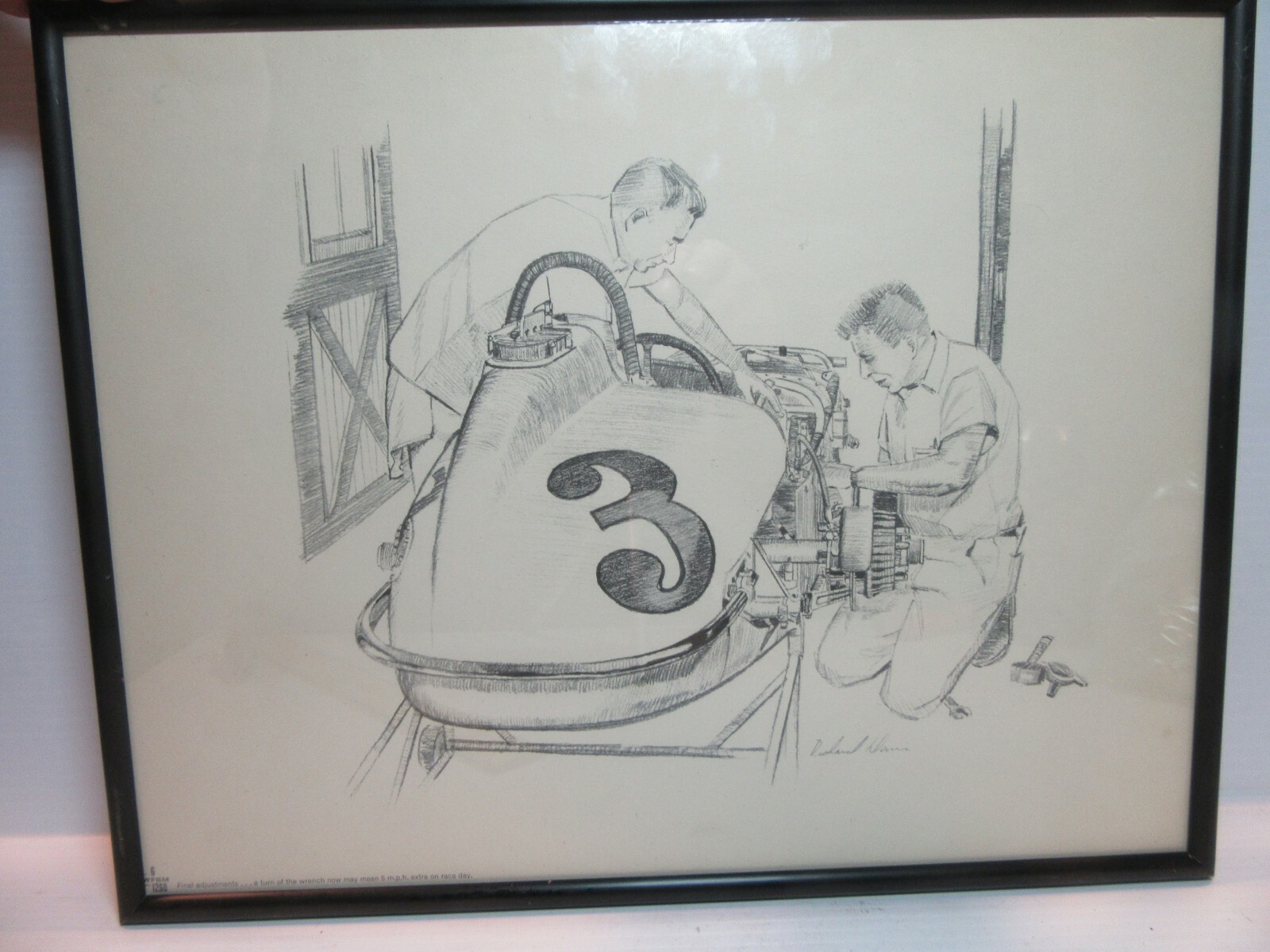 Vintage 1960's Richard Davis WFBM TV Indy 500 Print A Turn of the ...