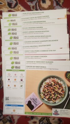 Every Plate Lunch Dinner Recipe Cards Lot of 12 HelloFresh | eBay