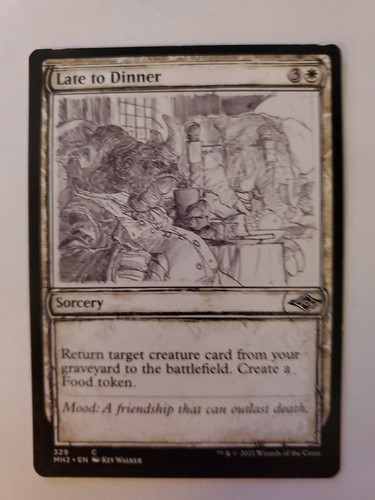 MTG Magic The Gathering Card Late to Dinner Sorcery White Modern ...