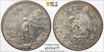 1921 Mo PCGS AU53 | MEXICO - Independence Centennial - 2 Pesos Dos Coin ...