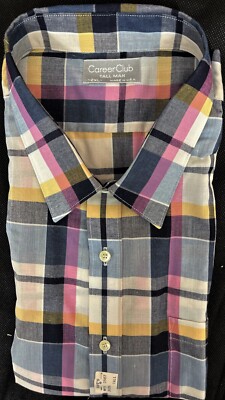 Dress Sport Shirt - Half Sleeve - Bright Squares - 6-Colors - U.S.A ...
