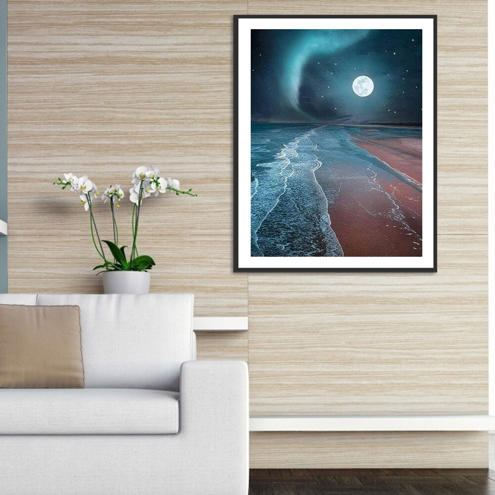 5D DIY Full Round Drill Diamond Painting Sea Sky Mosaic Rhinestone ...