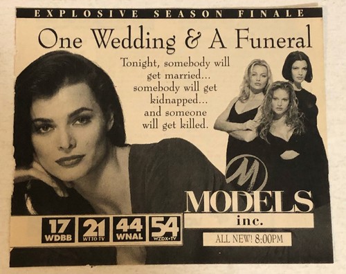 Models Inc TV guide Print Ad Cassidy Rae Carrie Anne Moss Emma Samms TV1 | eBay