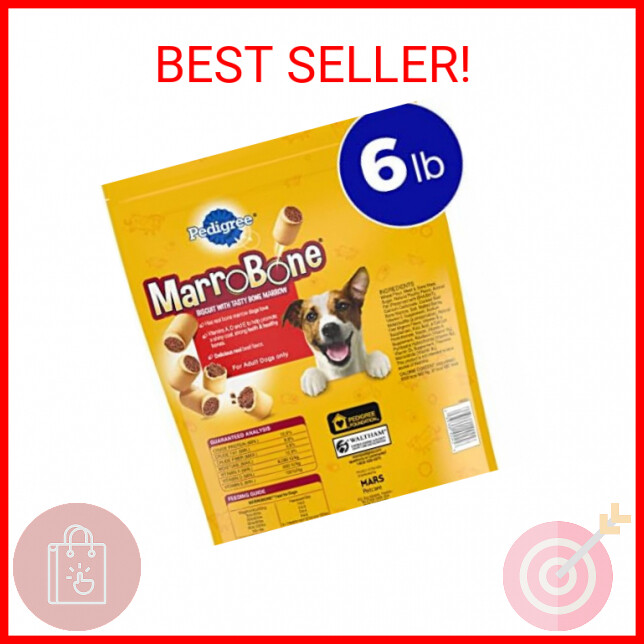 PEDIGREE MARROBONE Dog Treats Real Beef Flavor Crunchy Dog Biscuit, 6 ...