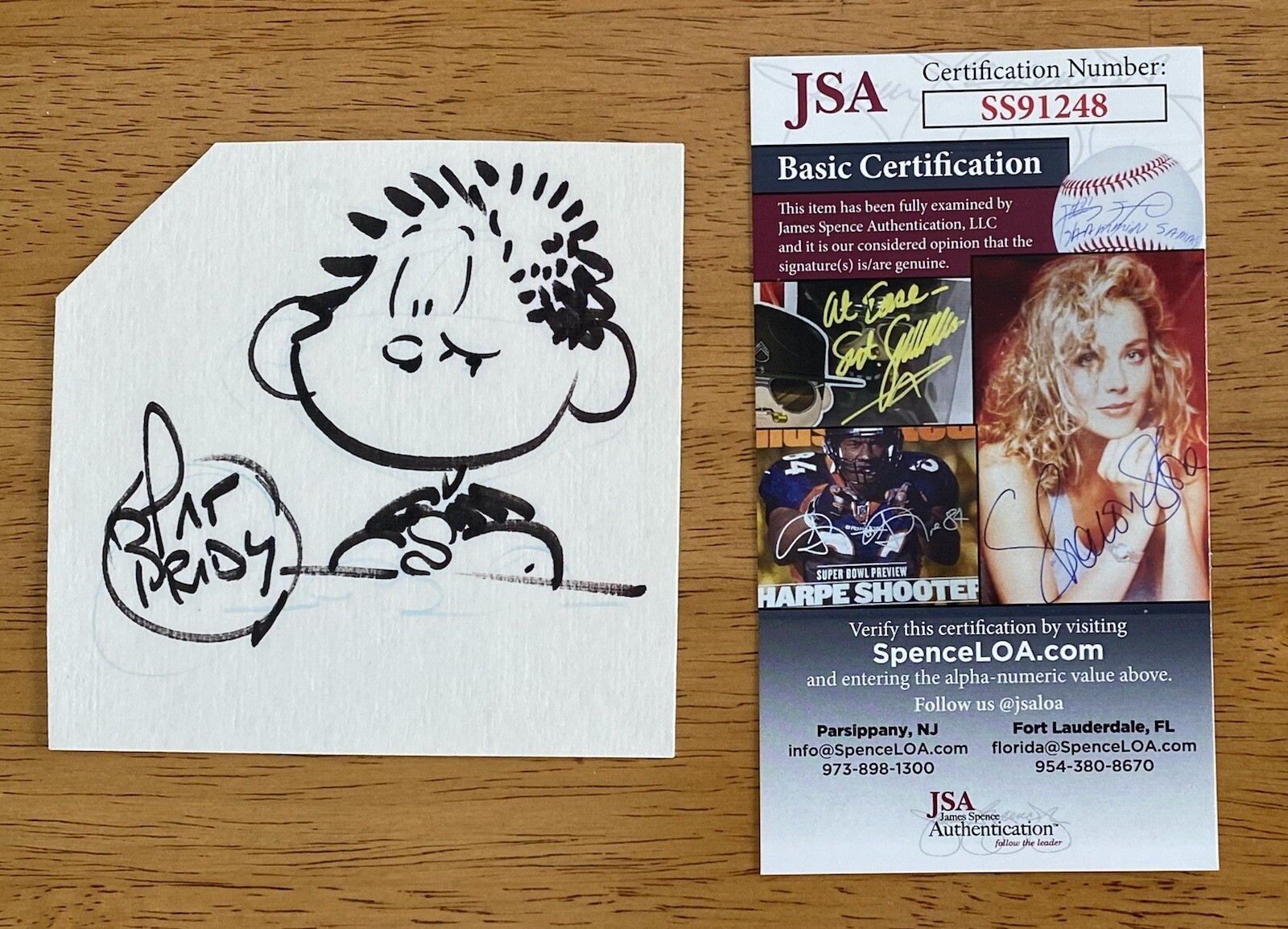 Pat Brady Signed Autographed 3.75 x 4 Card W Sketch JSA Rose Is Rose ...