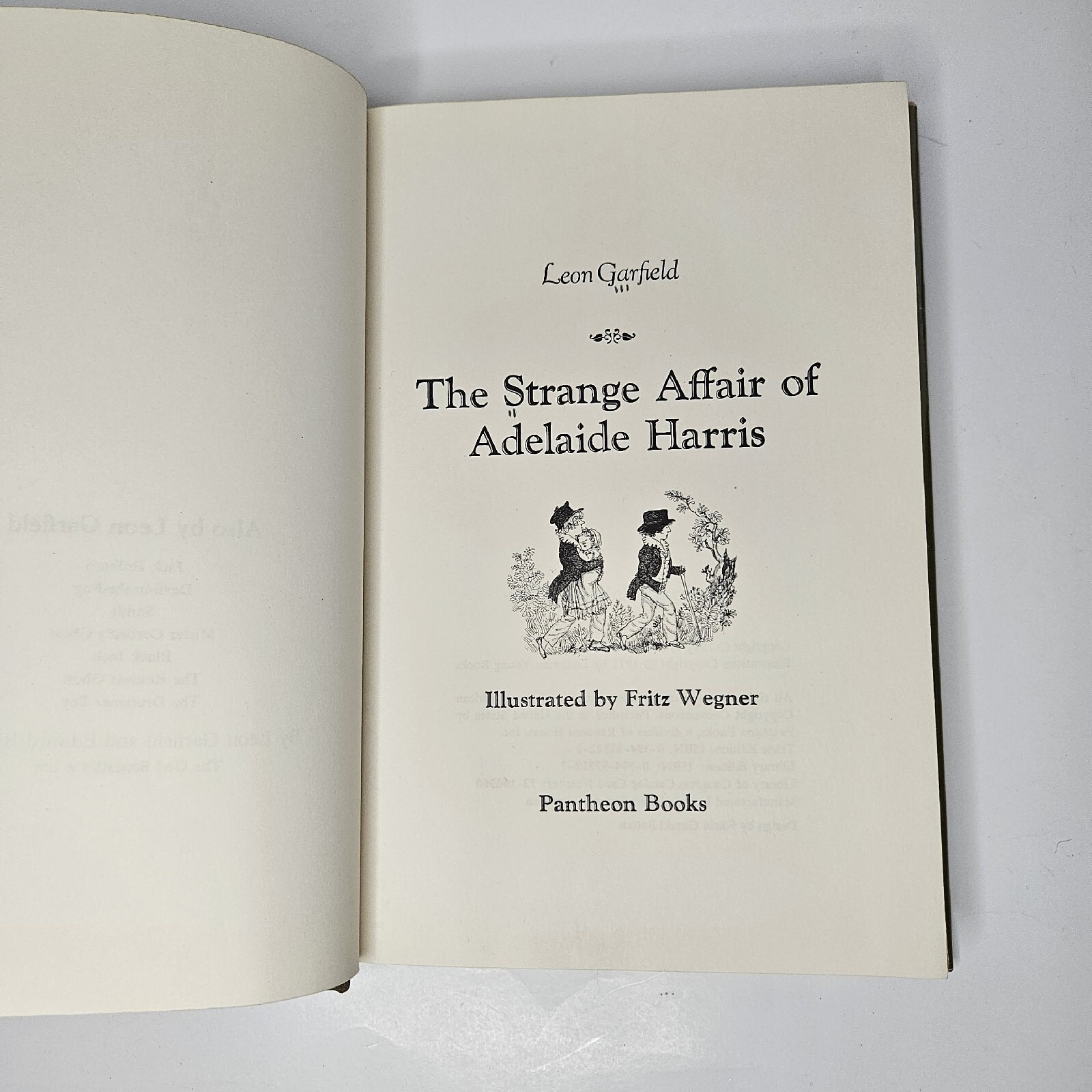 The Strange Affair of Adelaide Harris by Leon Garfield (1971, Library ...