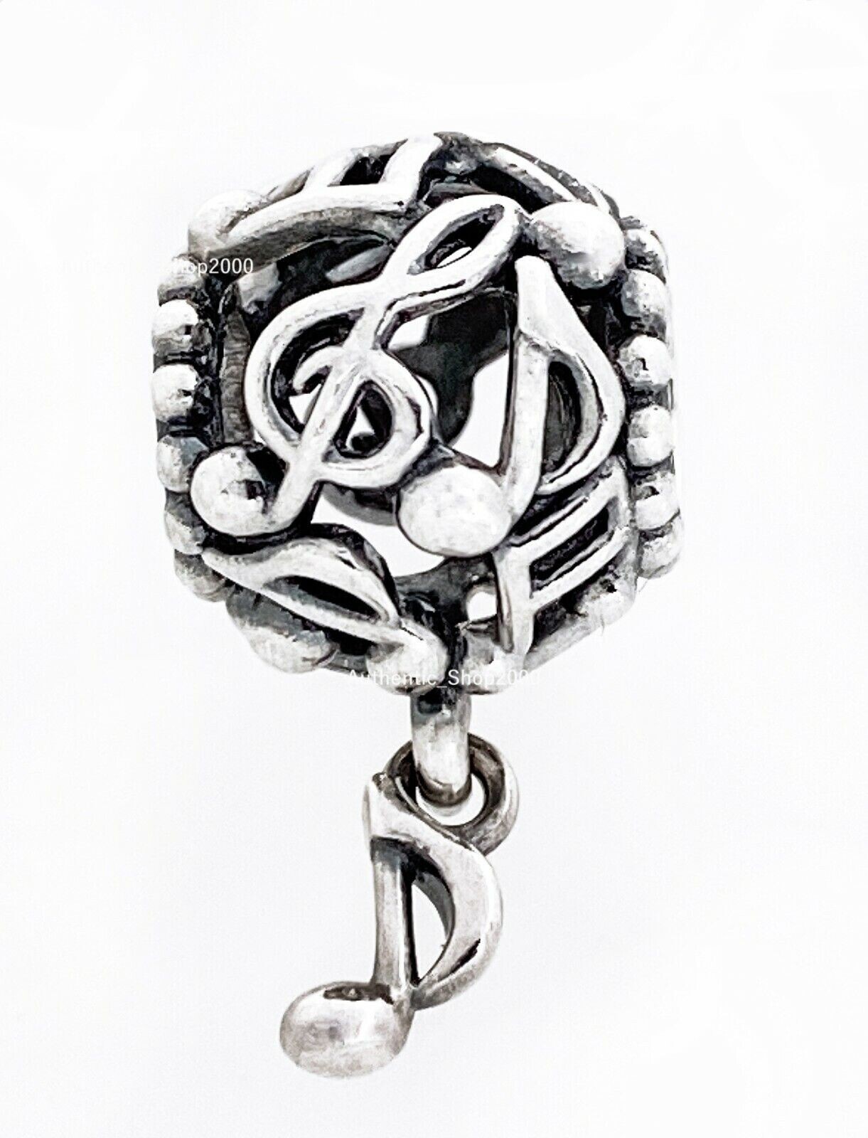 Authentic PANDORA Sterling Silver Ale 925 Openwork Music Notes Charm ...