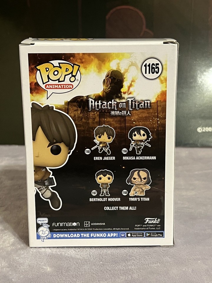 Funko Pop! Vinyl: Attack on Titan - Eren Jaeger #1165 889698579803 | eBay
