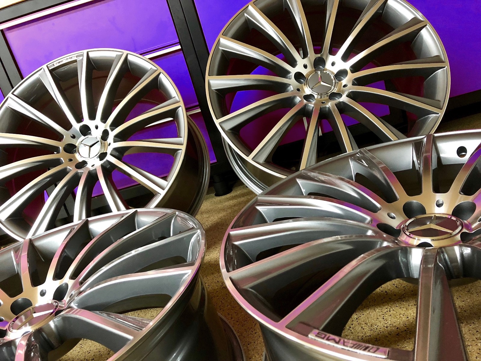 22 INCH GUNMETAL EDT GLE63 MULTISPOKE RIMS WHEELS NEW FITS GLE350 ...