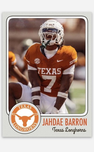 Jahdae Baron College Football Card! ACEO! Very Rare! Texas Longhorns | eBay