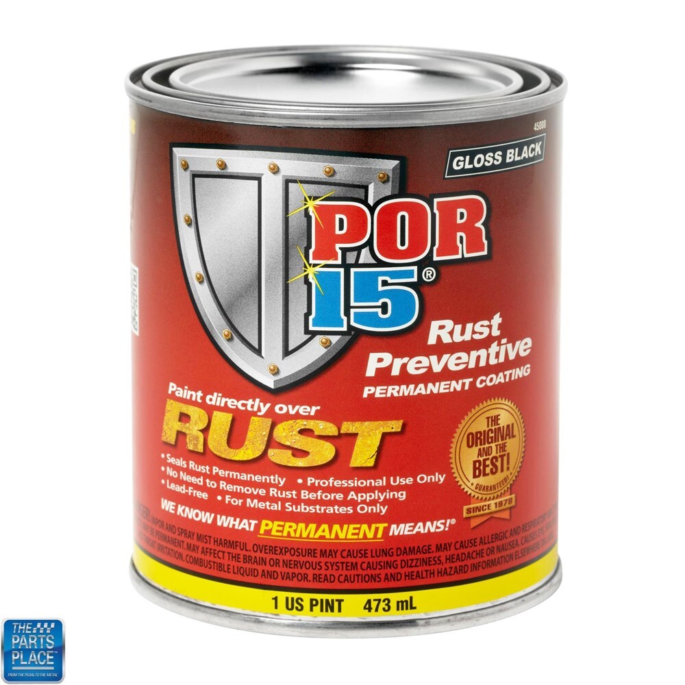 POR-15 Rust Preventive Gloss Black Pint Stop Rust and Corrosion ...