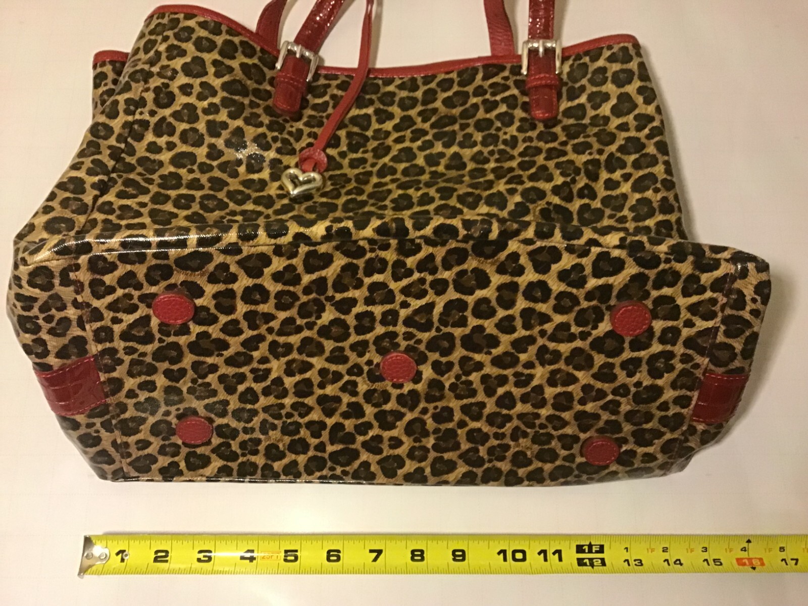 Brighton Bag Whitney Coated Canvas Leopard Print Tote E523422 Handbag ...