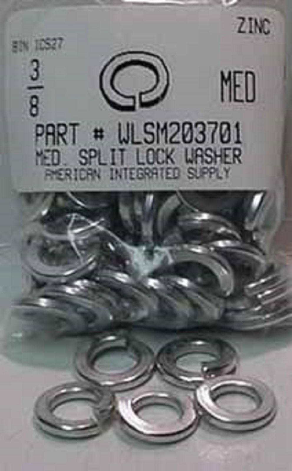 3/8 Split Lock Washers Steel Zinc Plated (100) | eBay