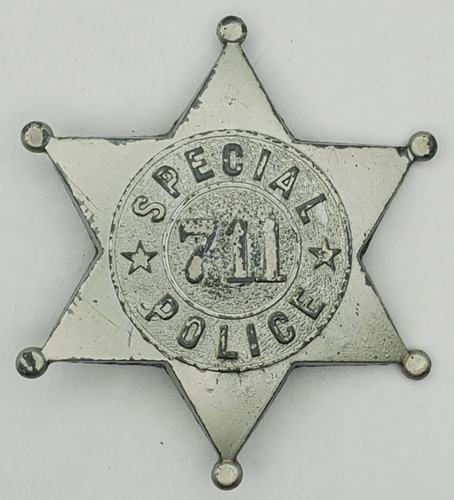 Vintage 50s Tootsietoy Special Police Badge 711 Novelty Pinback Toy ...