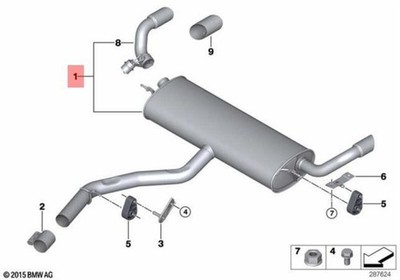 Genuine BMW X5 E70 X5 35iX 40iX SAV Rear Silencer With Exhaust Flap ...
