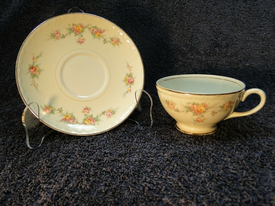 Homer Laughlin Eggshell Georgian Countess Tea Cup Saucer Sets 4 ...