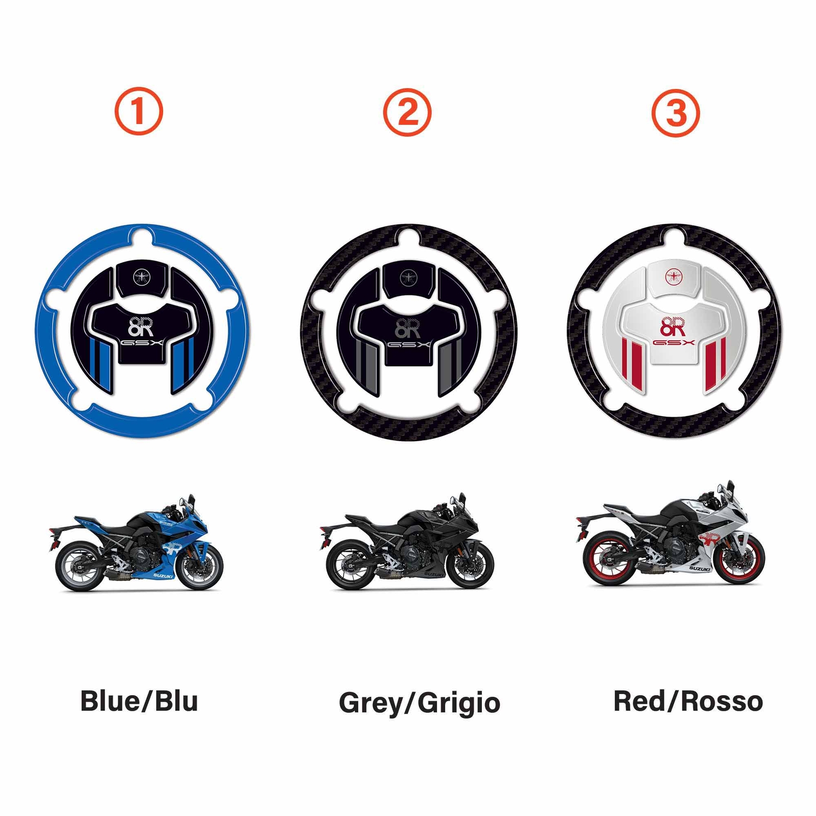 Protection Fuel Cap Motorcycle Sticker Gel 3D Compatible With Suzuki ...