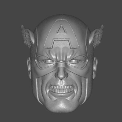 Classic Captain America v3 angry custom head for Marvel Comics action ...