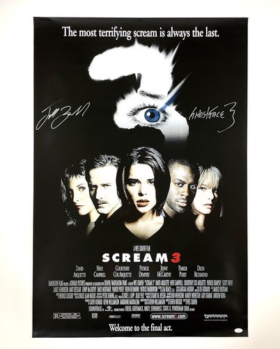 Scream 3 Ghostface Jeff Brockton Signed Original Movie Poster JSA COA ...