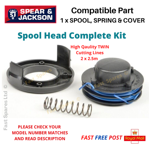 Spear & Jackson S3225ET 350w Strimmer Trimmer Spool + Cover + Spring ...