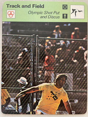 1979 Sportscaster Track and Field Card Olympic Shot Put and Discus | eBay
