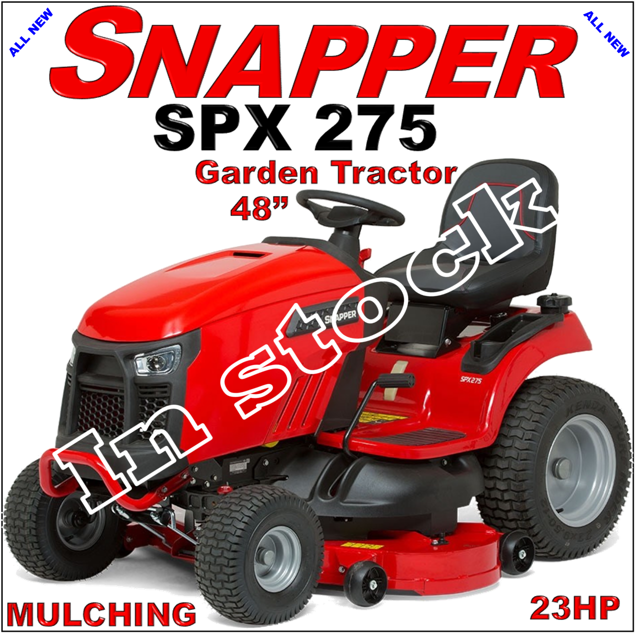 Snapper SPX 275 48"/122cm 23hp Mulching Garden Tractor, Ride on Mower ...