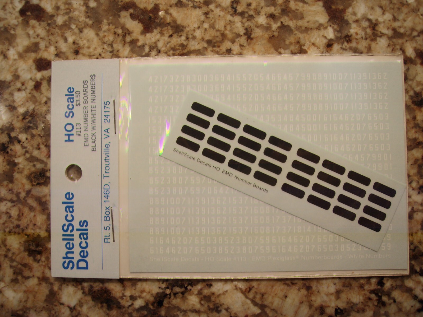 HO113 - 8 Inch EMD/GE Number Board DECALS - ShellScale Decals | eBay