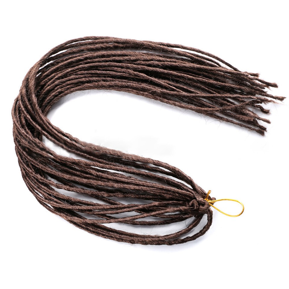 20" Soft Thin Faux Locs Micro Dreadlocks Twist Braiding Crochet Hair ...