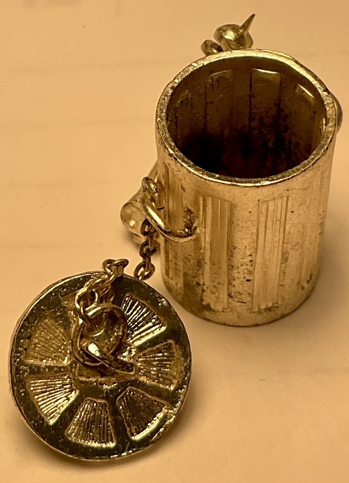 A Silver “Garbage Can” Brooch. Not Sterling. In Excellent Condition. | eBay