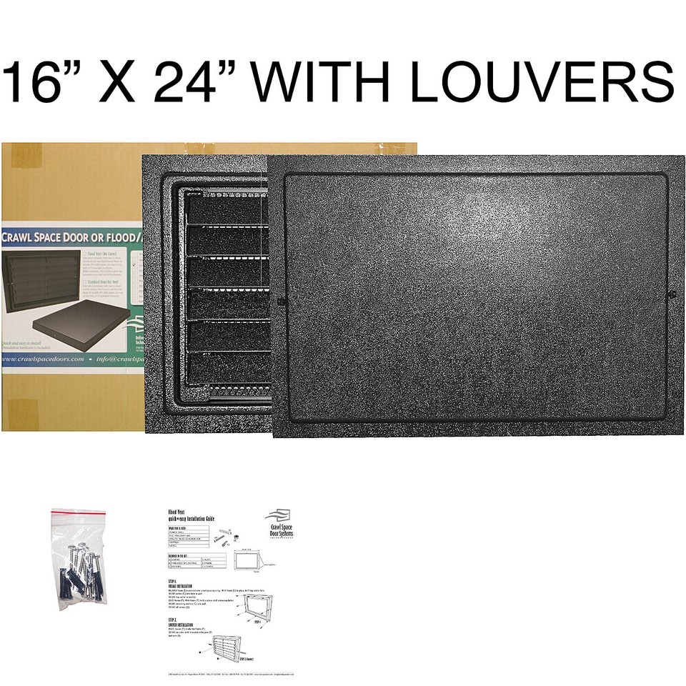 Crawl Space Access Door with Louvers - Fits 16" H x 24" W Openings | eBay