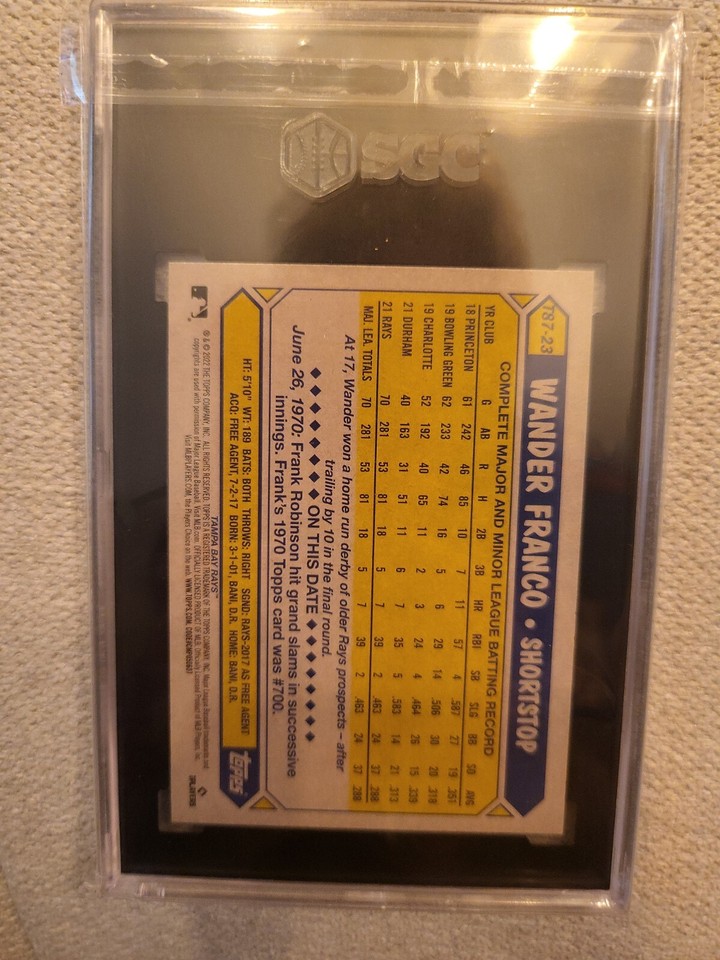 WANDER FRANCO 2022 TOPPS '87 RETRO 35TH RC LOGO #T87-23 PSA 10 GEM MINT ...
