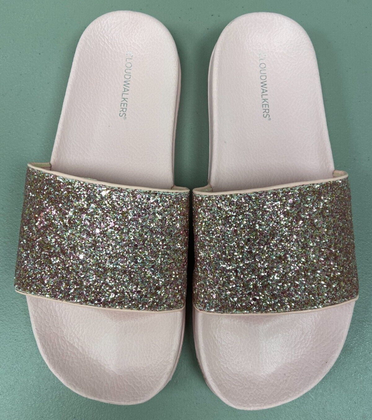 CLOUDWALKERS SALLY SPARKLE SLIDE BLUSH WIDE FIT SIZE … - Gem