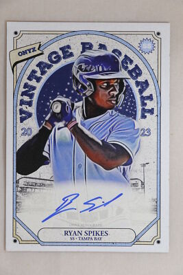 Ryan Spikes - 2023 Onyx Vintage Baseball On-Card Autograph Rays | eBay