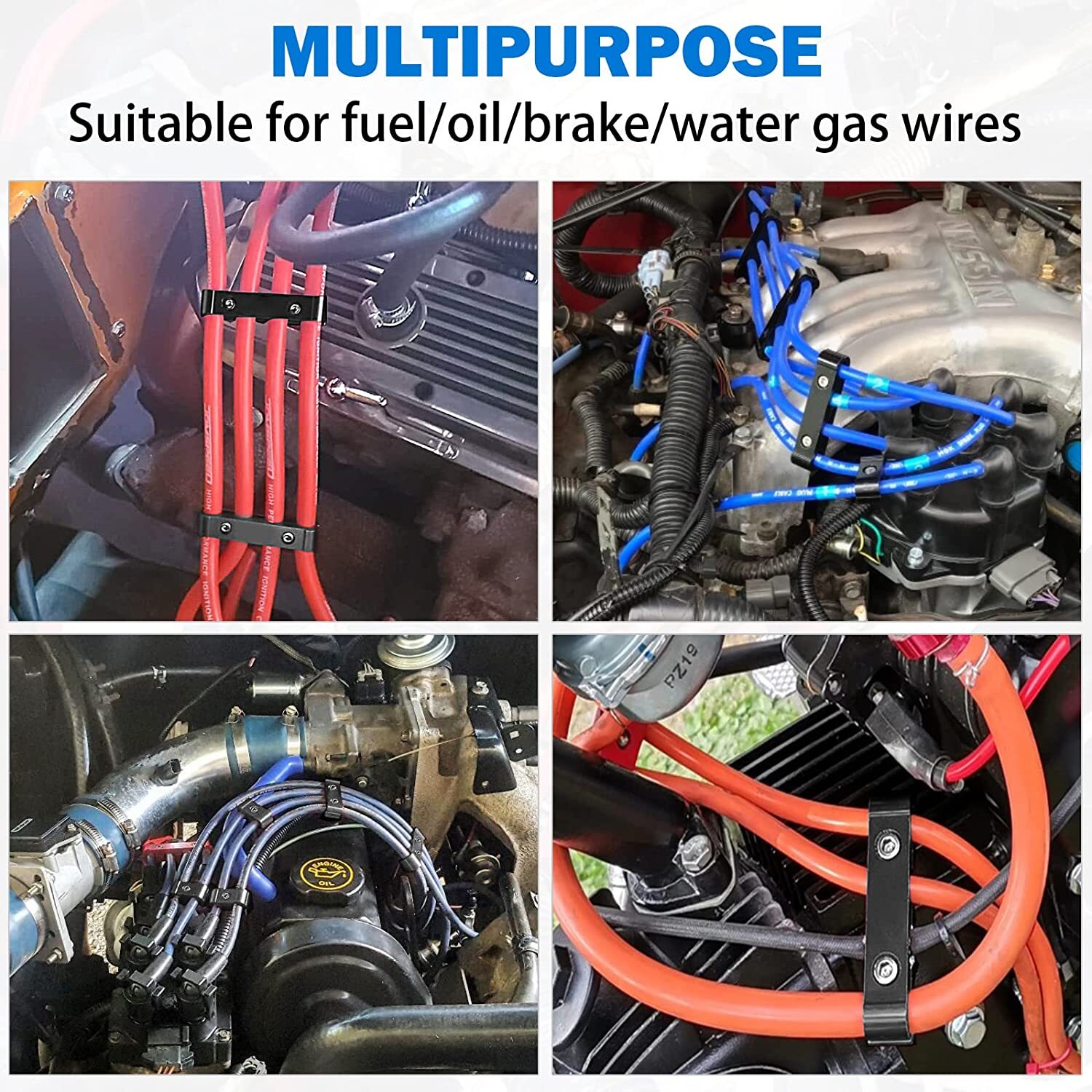 8/9/10mm Spark Plug Wire Loom Holder Clamp Ignition Wire Divider Wire ...