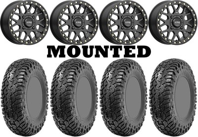 Kit 4 CST Lobo RC Tires 32x10-14 on KMC KS235 Grenade Beadlock Black ...
