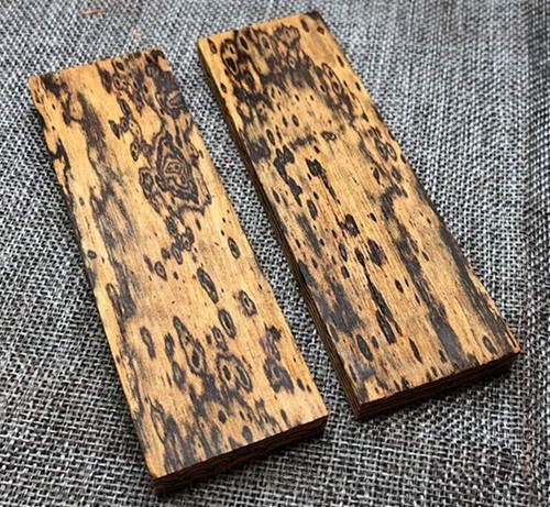 2 PC Knife Handle Timber Wood Block Plate Woodworking Blank Lumber DIY ...