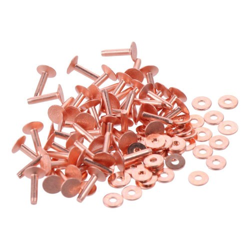 9/16 Inch Copper Rivets Rose Red Leather Rivets DIY Craft Supplies ...