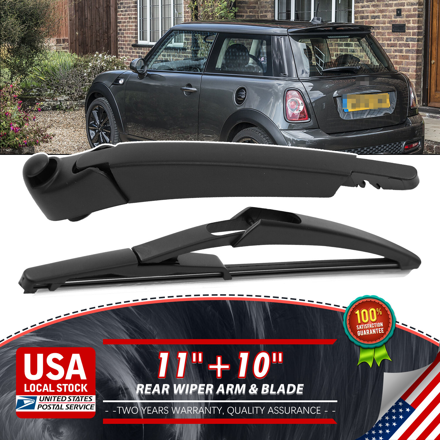Efficient East Forest Rear Windshield Frameless Wiper Blade+Wiper Arm ...