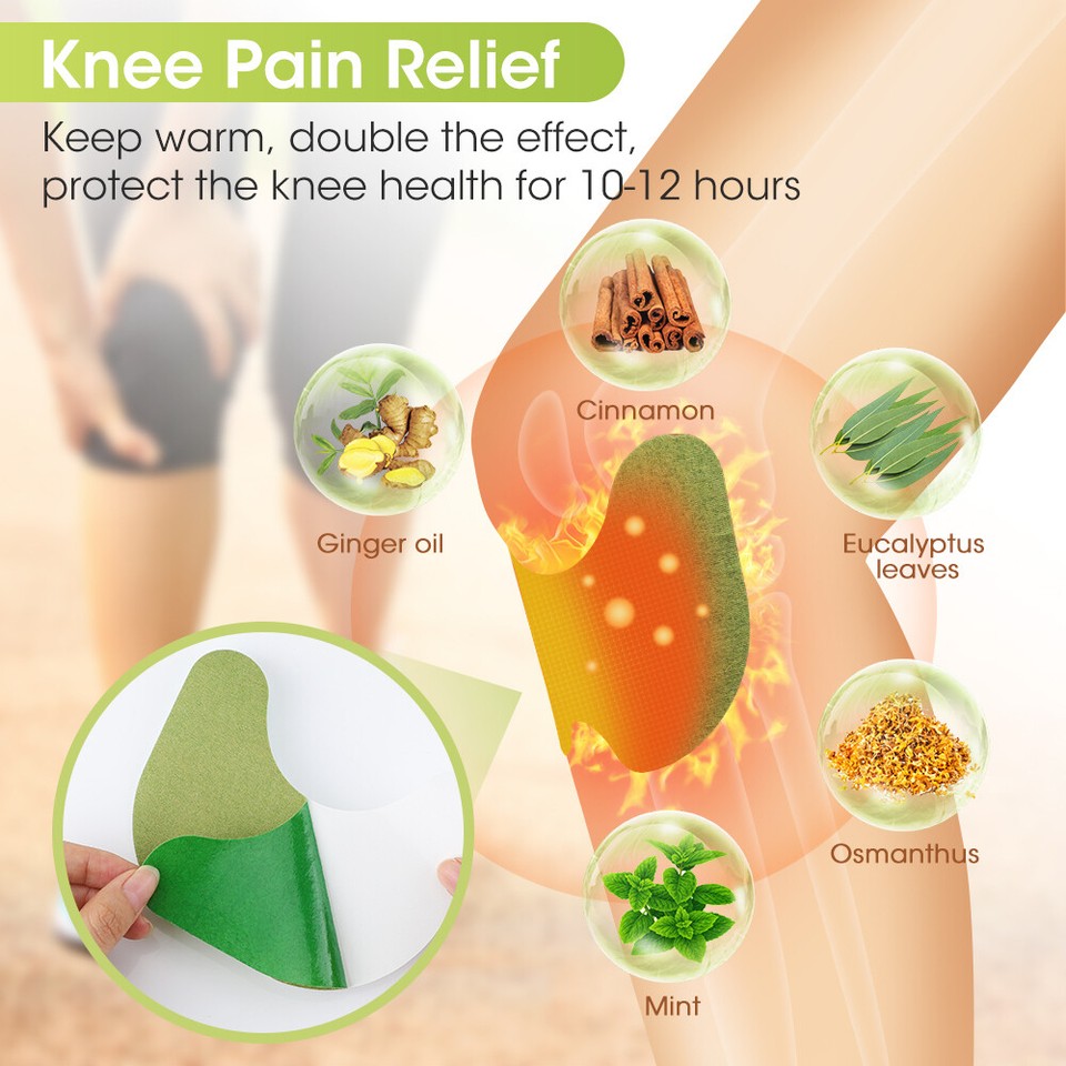 180Pcs Knee Relief Plaster Sticker Wormwood Extract Knee Pain Joint ...