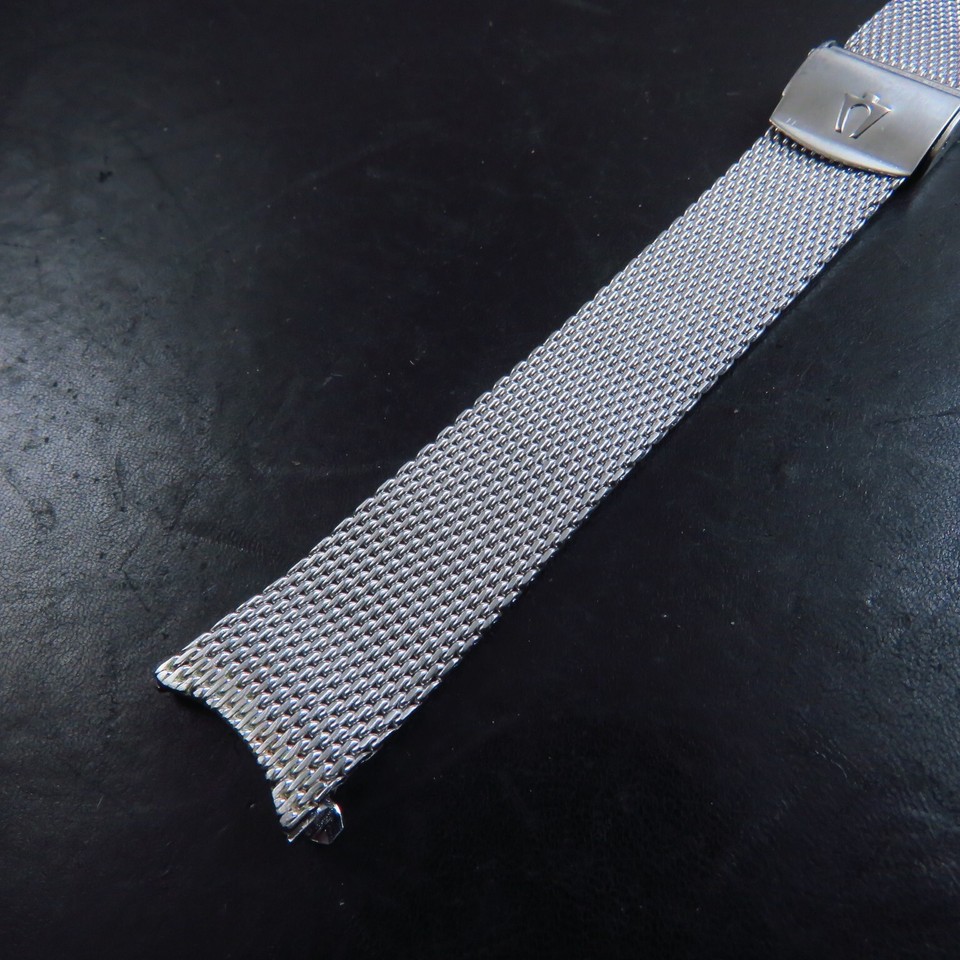 GENUINE VINTAGE SWISS BULOVA 17MM STAINLESS STEEL WATCH BANDS | eBay