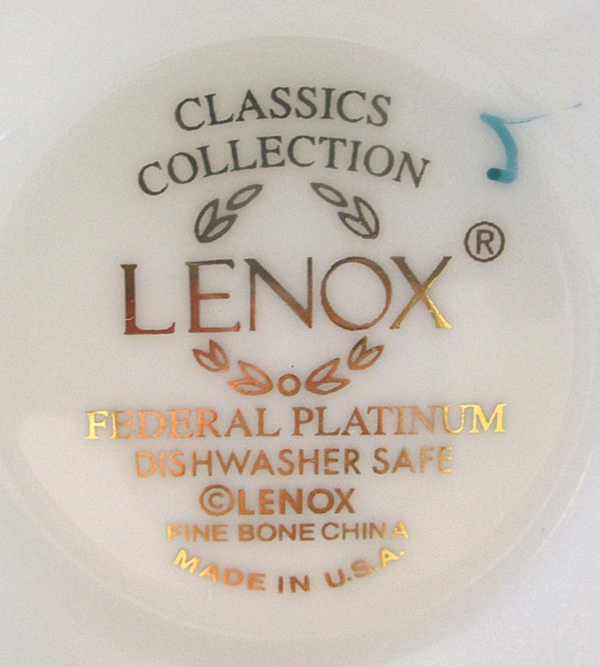 Lenox Federal Platinum Bone China Cups Dishwasher Safe 3 Pieces Classic ...