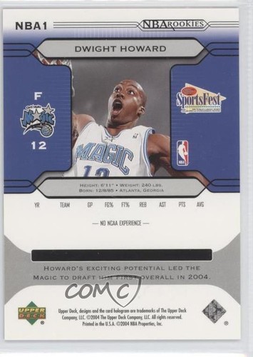 2004 Upper Deck Sportsfest NBA Rookies Dwight Howard #NBA1 RC | eBay