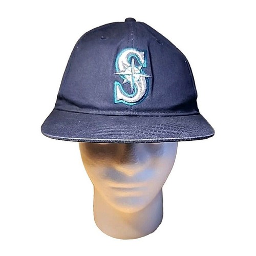 90s Logo Seattle Mariners Vintage Athletic Navy Hat Baseball Cap Team ...