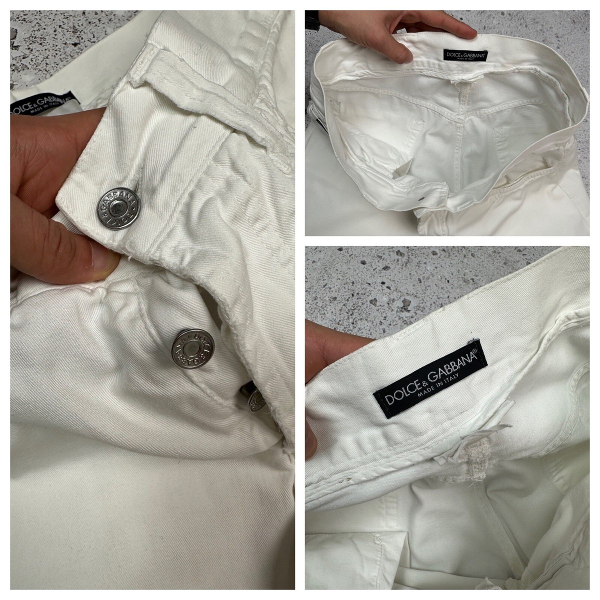 Vintage Pants Dolce & Gabbana Jeans White Y2k Style Men | eBay Vintage Pants Dolce & Gabbana Jeans White Y2k Style Men | eBay