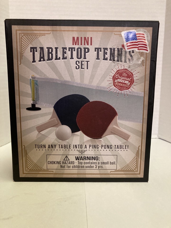 Mini Table Top Tennis Set- Turn Any Table Into A Ping Pong Table- New ...