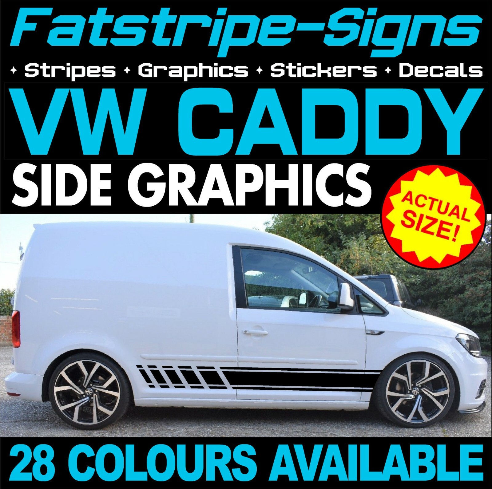 to fit VOLKSWAGEN CADDY GRAPHICS STICKERS STRIPES DECALS DAY VAN ...