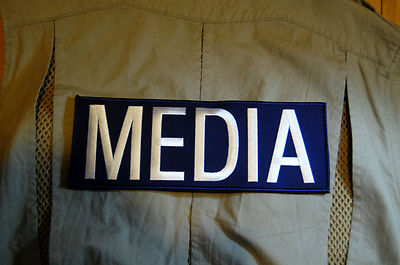 Conflict War Theater TV NEWS MEDIA PRESS 11" Reporter Patch for ...