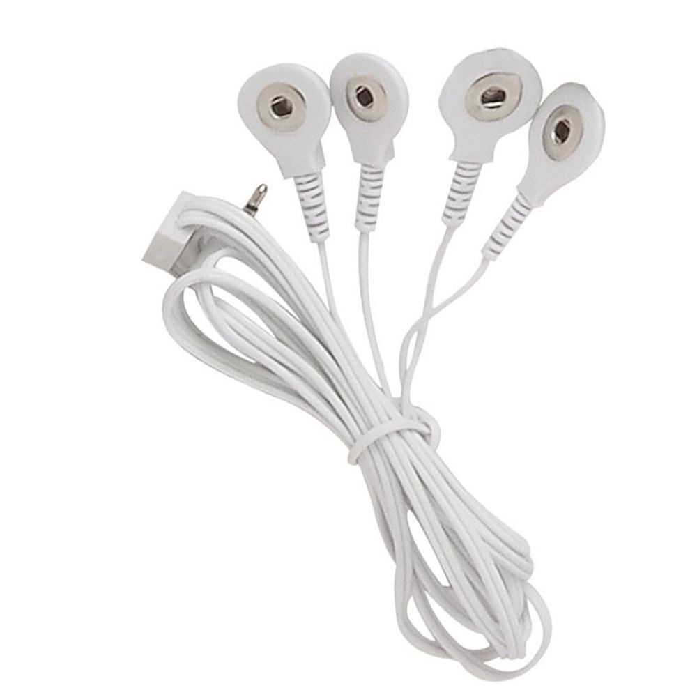 4 in 1 Electrode Wires 4 Lead Snap Electrode Cable Electric Massager | eBay